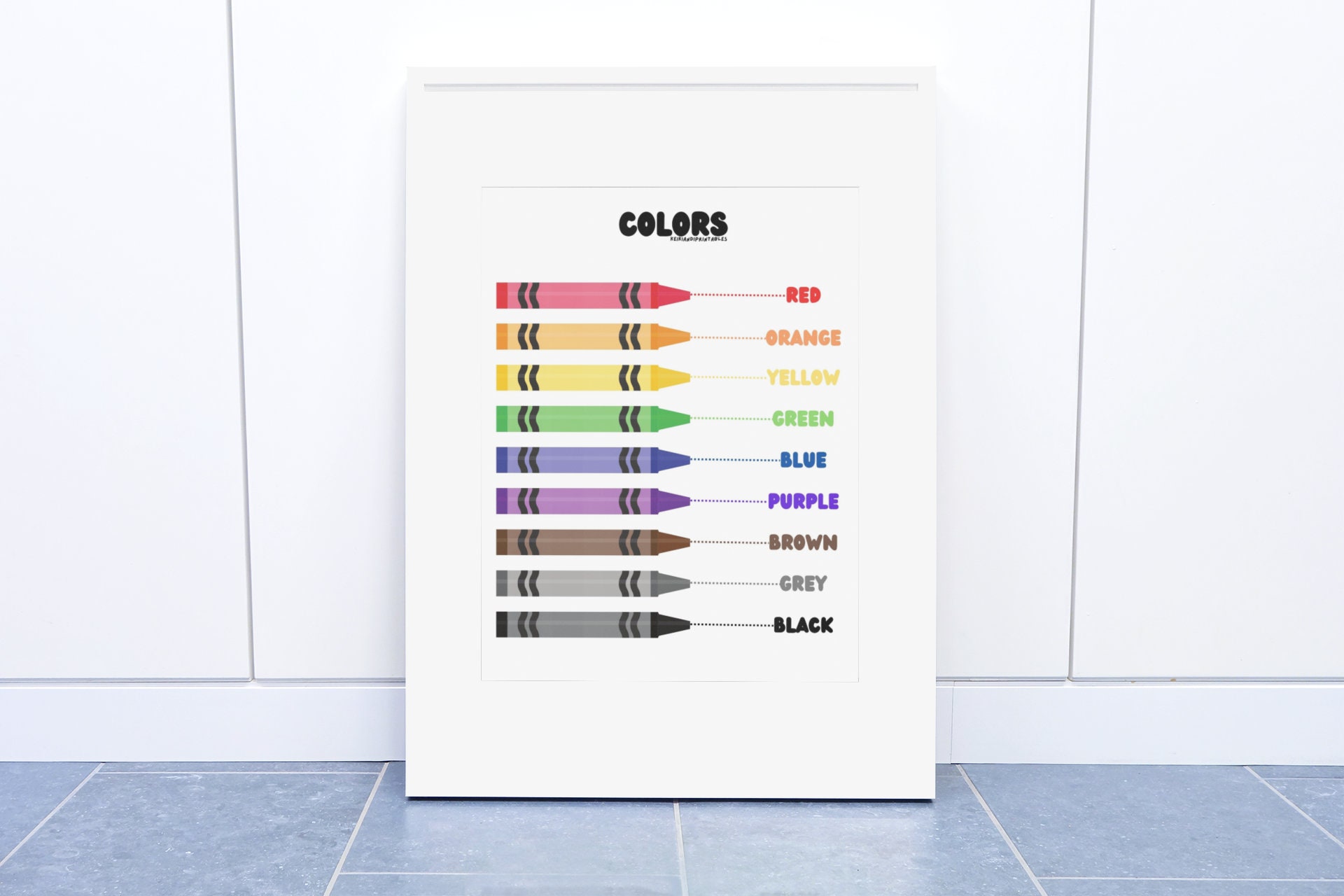 Kids Educational Poster, Learn the Colors, Kids Learning Poster ...