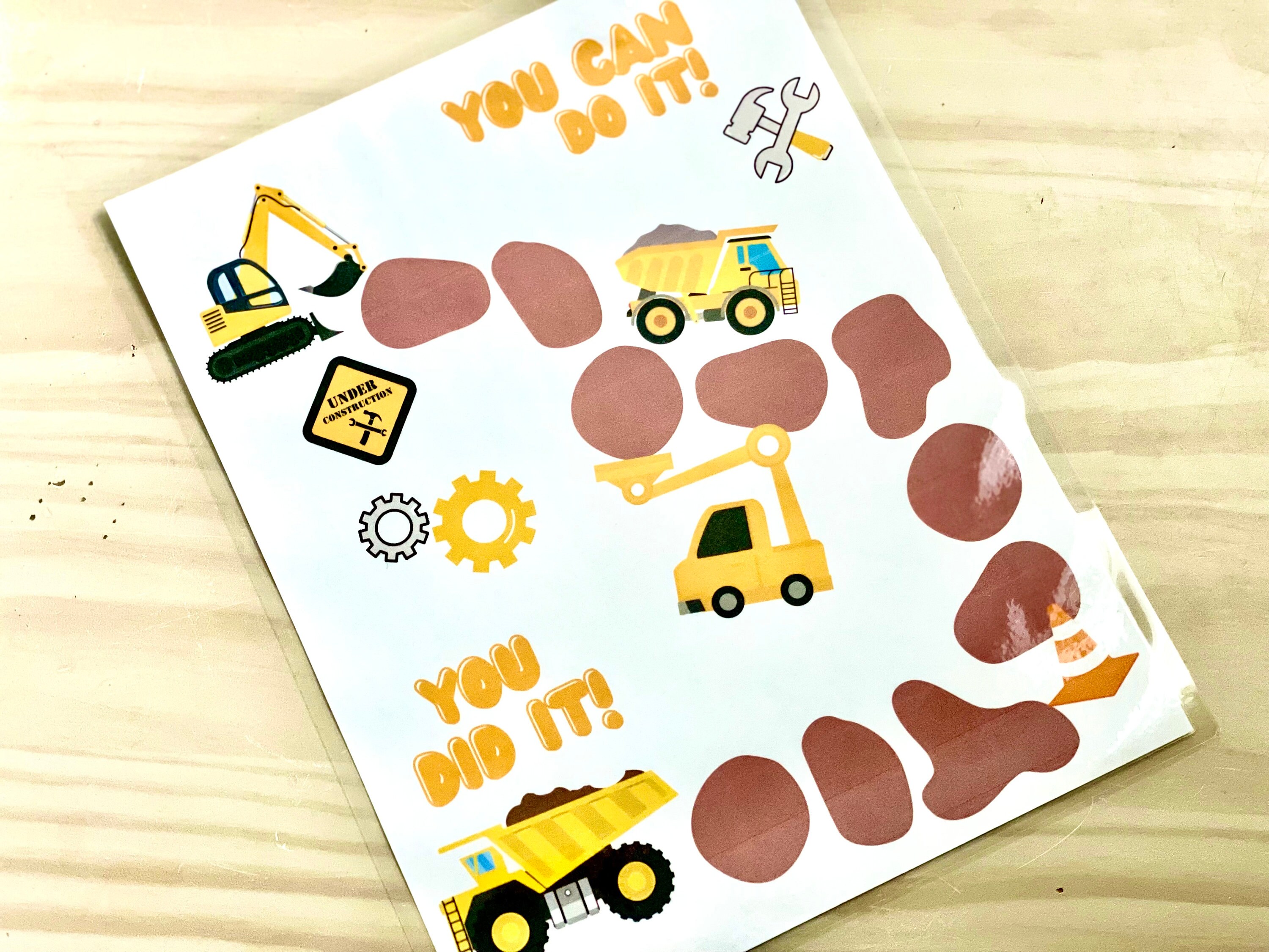 Construction Reward Chart, Printable Reward Chart, Daily Chore Chart ...