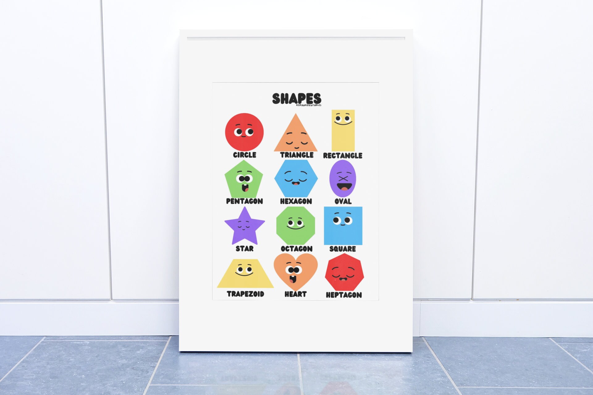 Kids Educational Poster, Learn the Colors, Homeschool Lessons ...