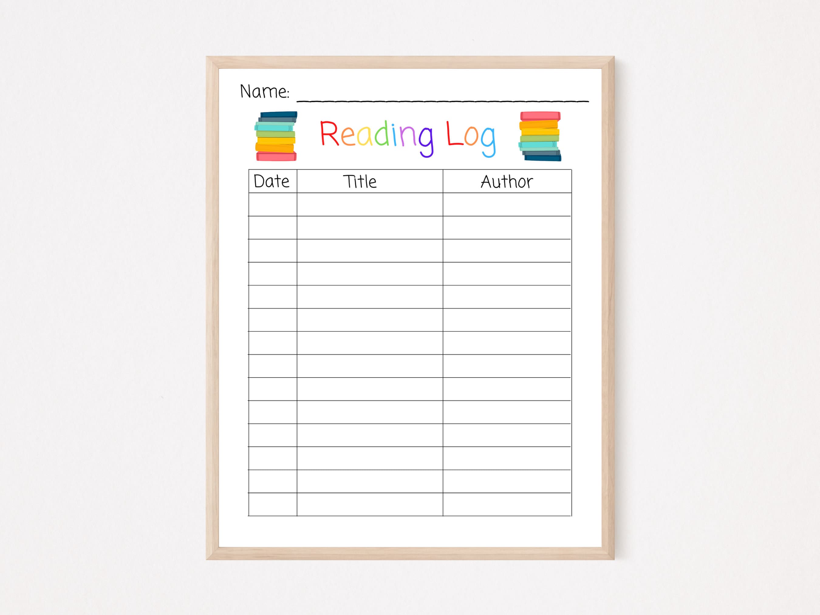 Summer Reading Log for Kids,kids Reading Log,book Tracker,homeschool ...