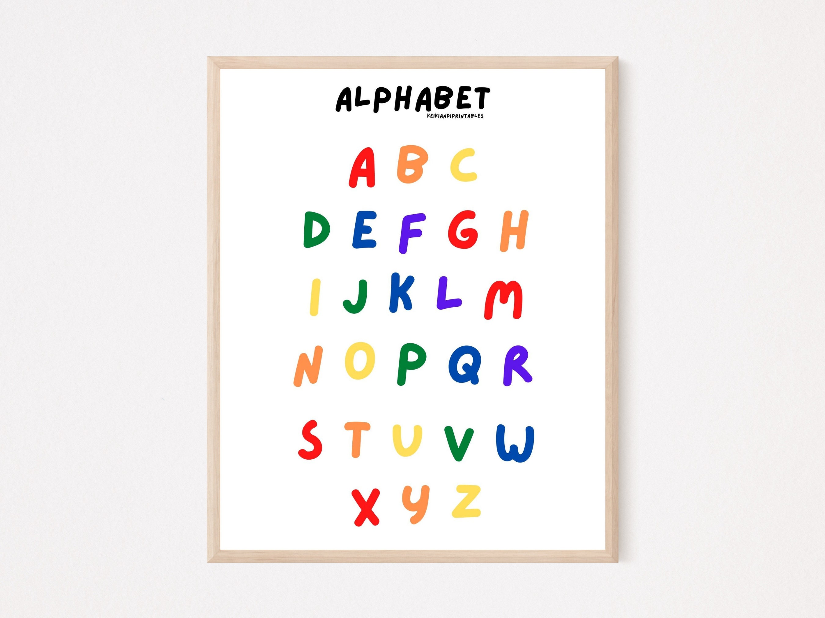 Alphabet Poster, Kids Educational Poster, Kids Learning Poster ...