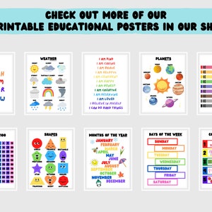 Days of the Week Poster, Homeschool Posters, Printable Learning Posters ...