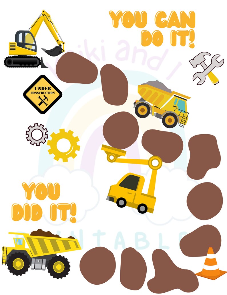 Construction Reward Chart, Printable Reward Chart, Daily Chore Chart ...