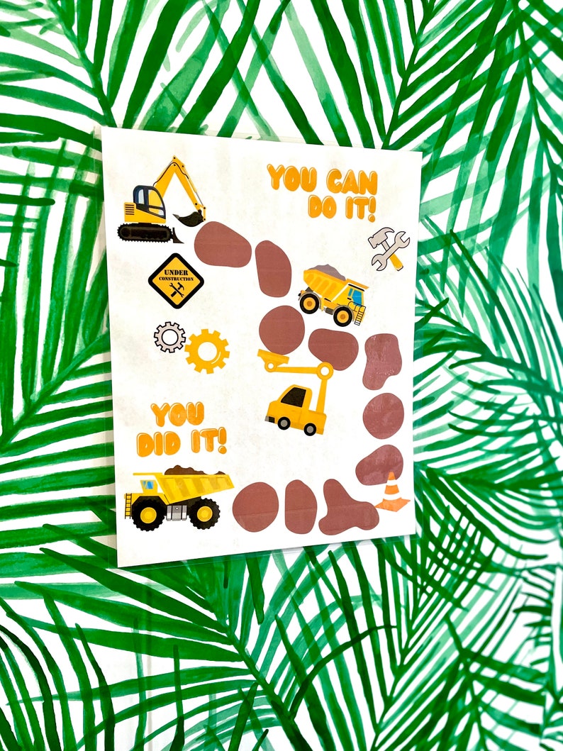 Construction Reward Chart, Printable Reward Chart, Daily Chore Chart ...