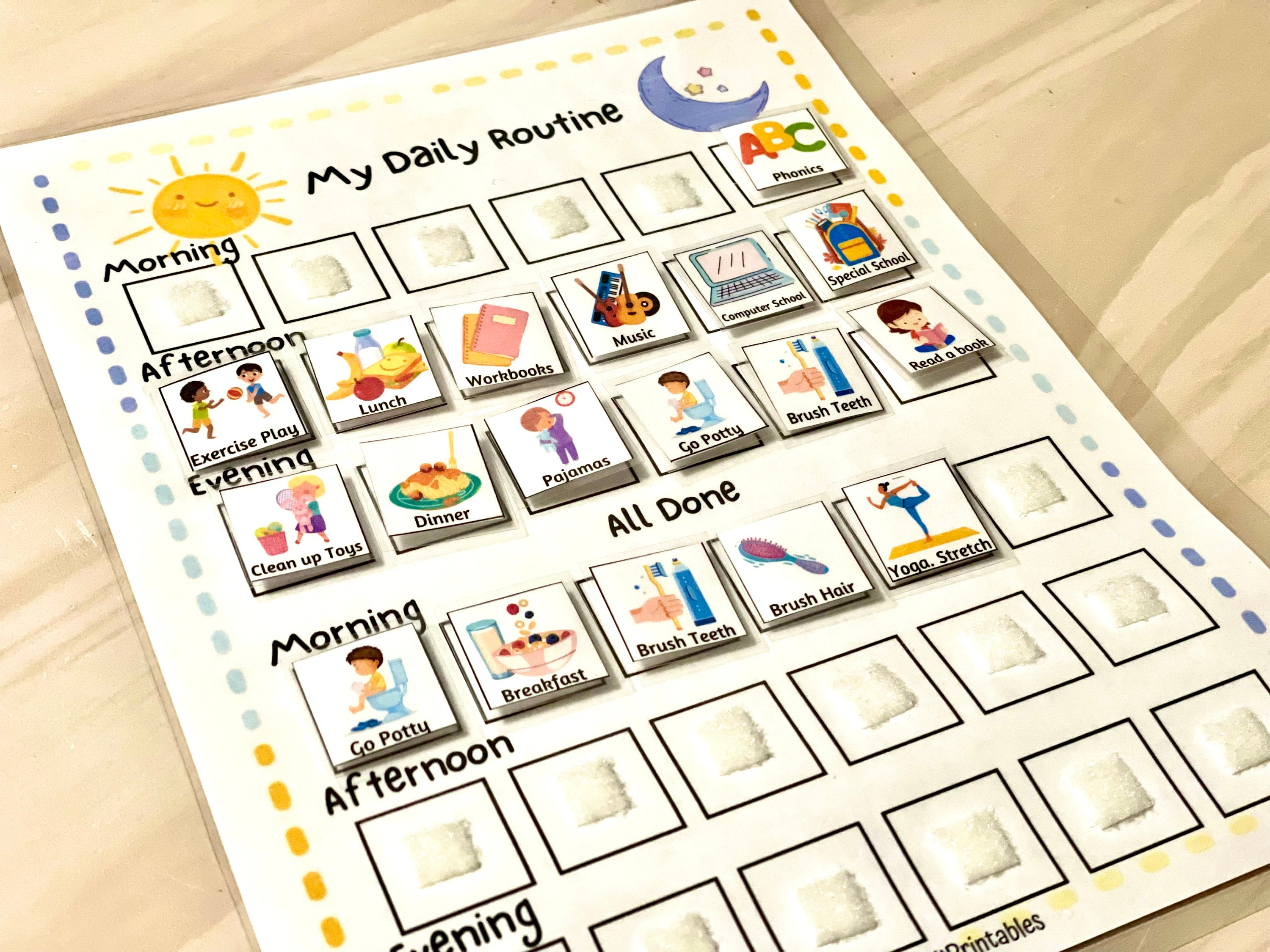 Daily Responsibilities Chore Chart, Kids to Do List, Daily Routine ...