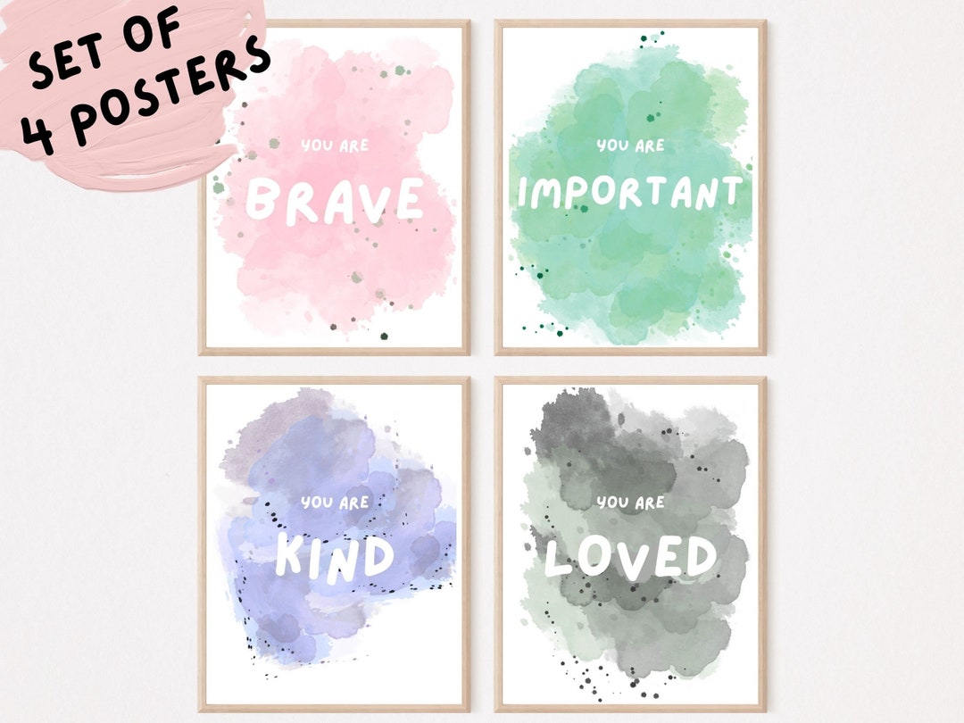 Kids Wall Art, Affirmations for Kids, Inspirational Nursery Decor ...