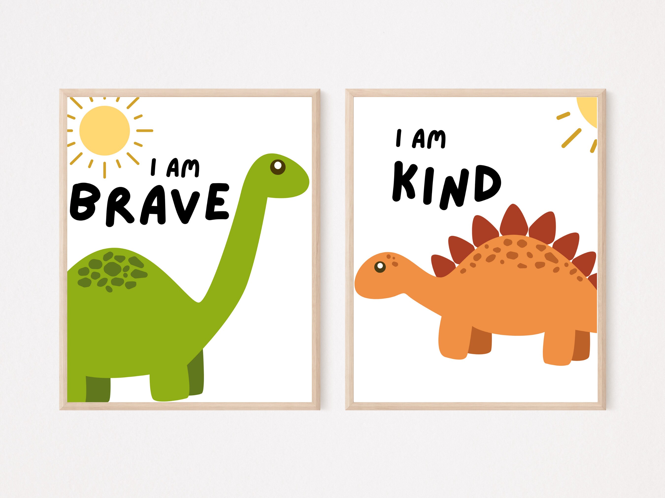 Kids Wall Art Affirmations for Kids Dinosaur Nursery | Etsy