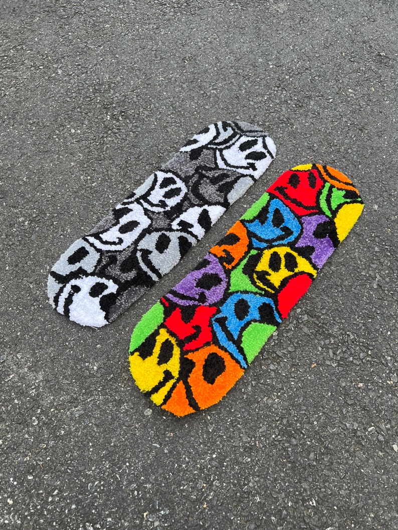 Smiley Face Skateboard Rugs - Etsy
