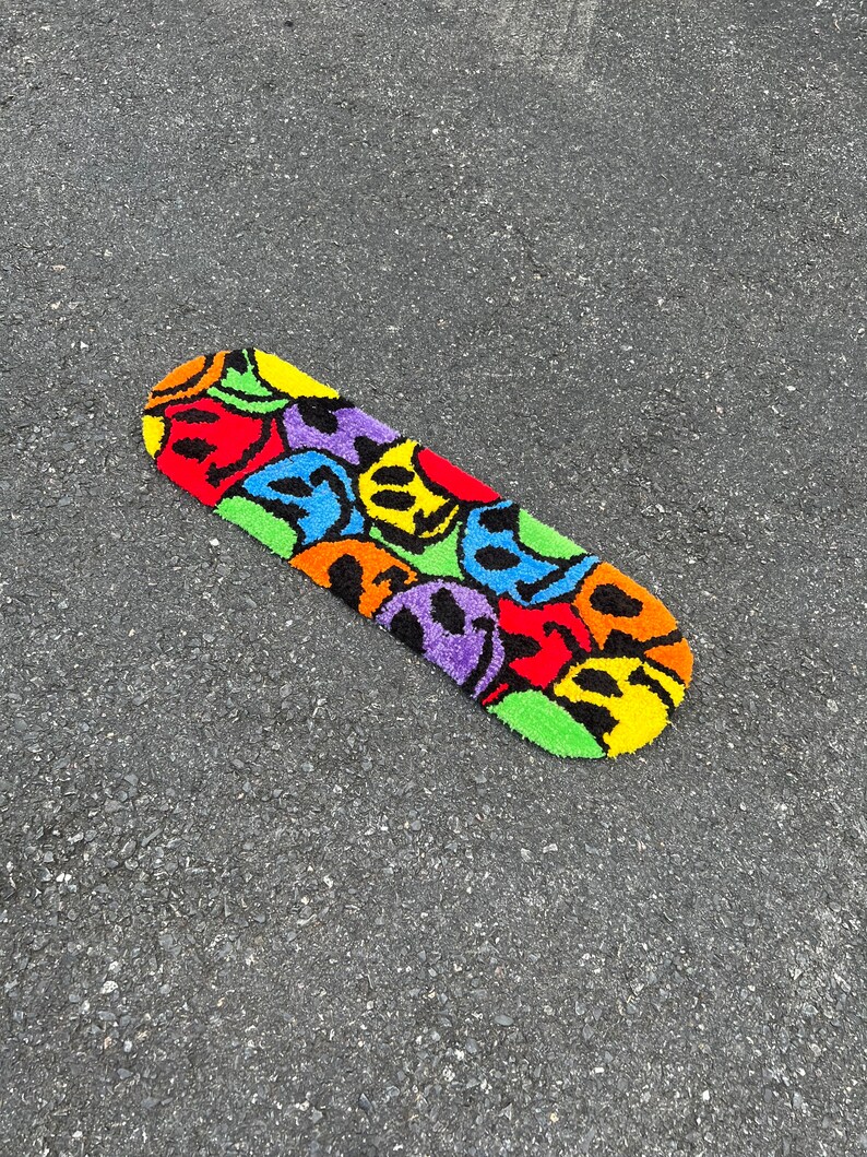 Smiley Face Skateboard Rugs - Etsy