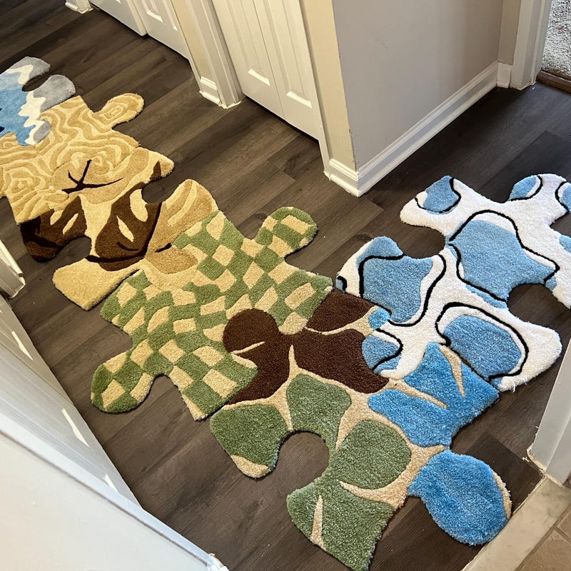 Puzzle Rug - Etsy