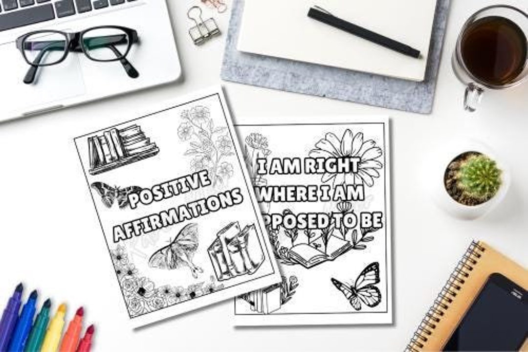 Positive Affirmations Coloring Pages for Teens and Young Adults ...