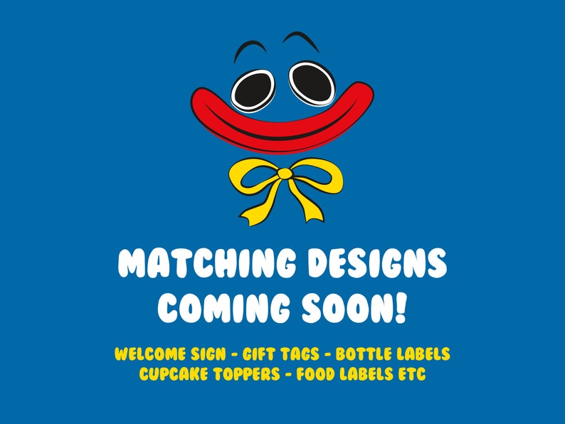 Poppy Playtime Smile Birthday Invitation Poppy Playtime Party Poppy ...