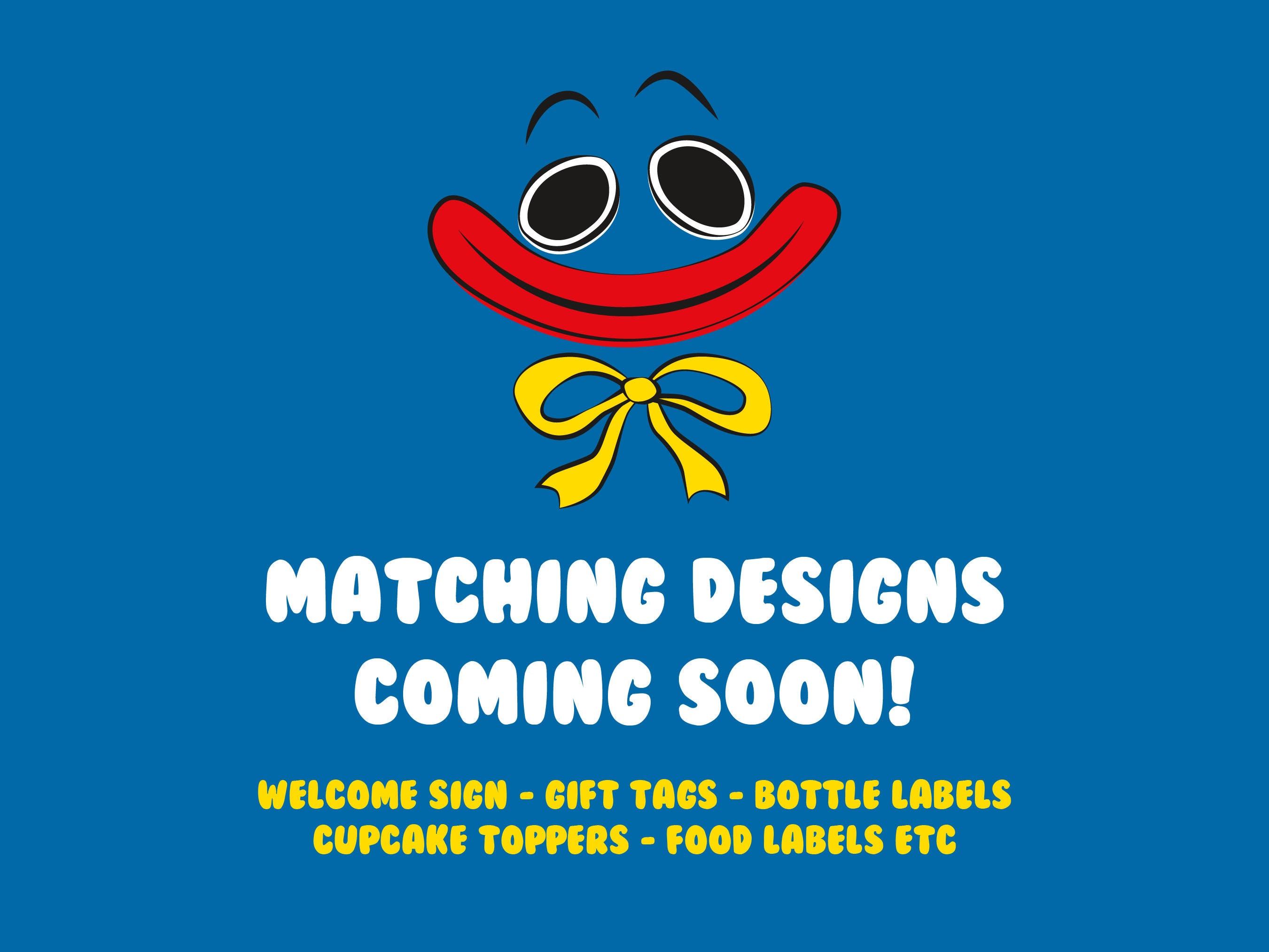 Poppy Playtime Smile Birthday Invitation Poppy Playtime Party Poppy ...