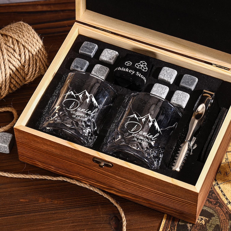 Engraved Decanter and Glass Set - Etsy Canada