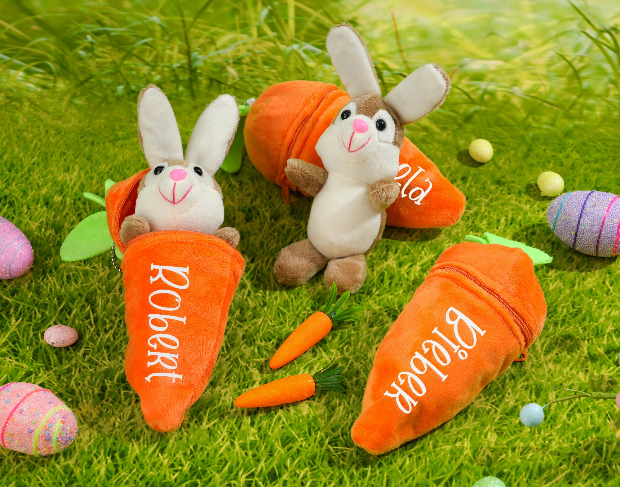 Custom Easter Bunny Rabbit,reversible Carrot Bunny,personalized Stuffed ...