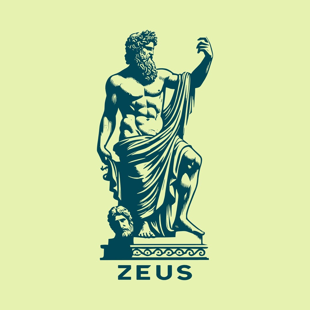 Zeus Portrait Laser Cut Svg Dxf Files Wall Sticker Engraving Decal ...