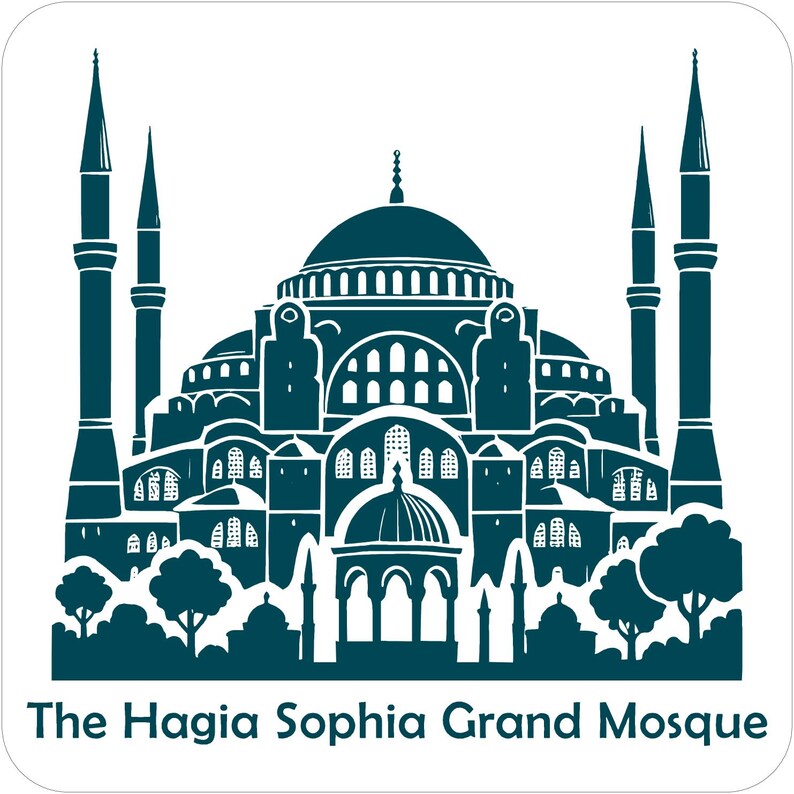 Hagia Sophia Mosque Laser Cut Svg Dxf Files Wall Sticker Engraving ...