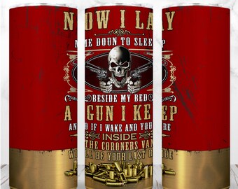 Shotgun Shell Tumbler Wrap PNG 20oz Skinny Tumbler Shotgun Rifle Bullet ...