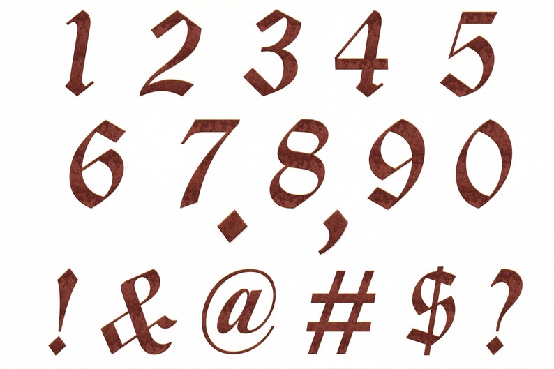 Old English Letters and Numbers, Latin Alphabet A to Z PNG Clipart ...