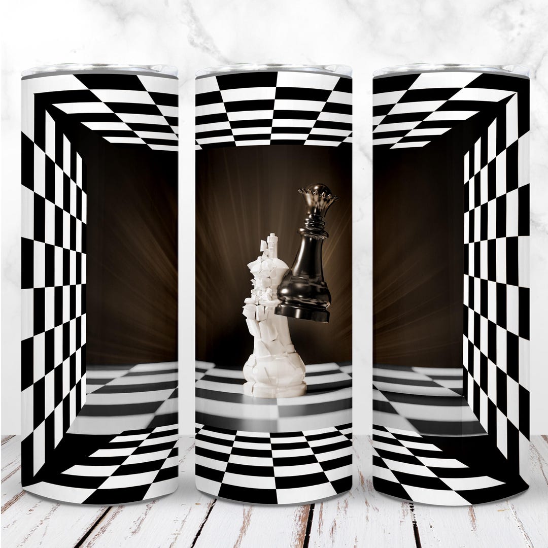 Chess Tumbler Wrap PNG Chess Game Seamless 20oz Skinny Tumbler Chess ...
