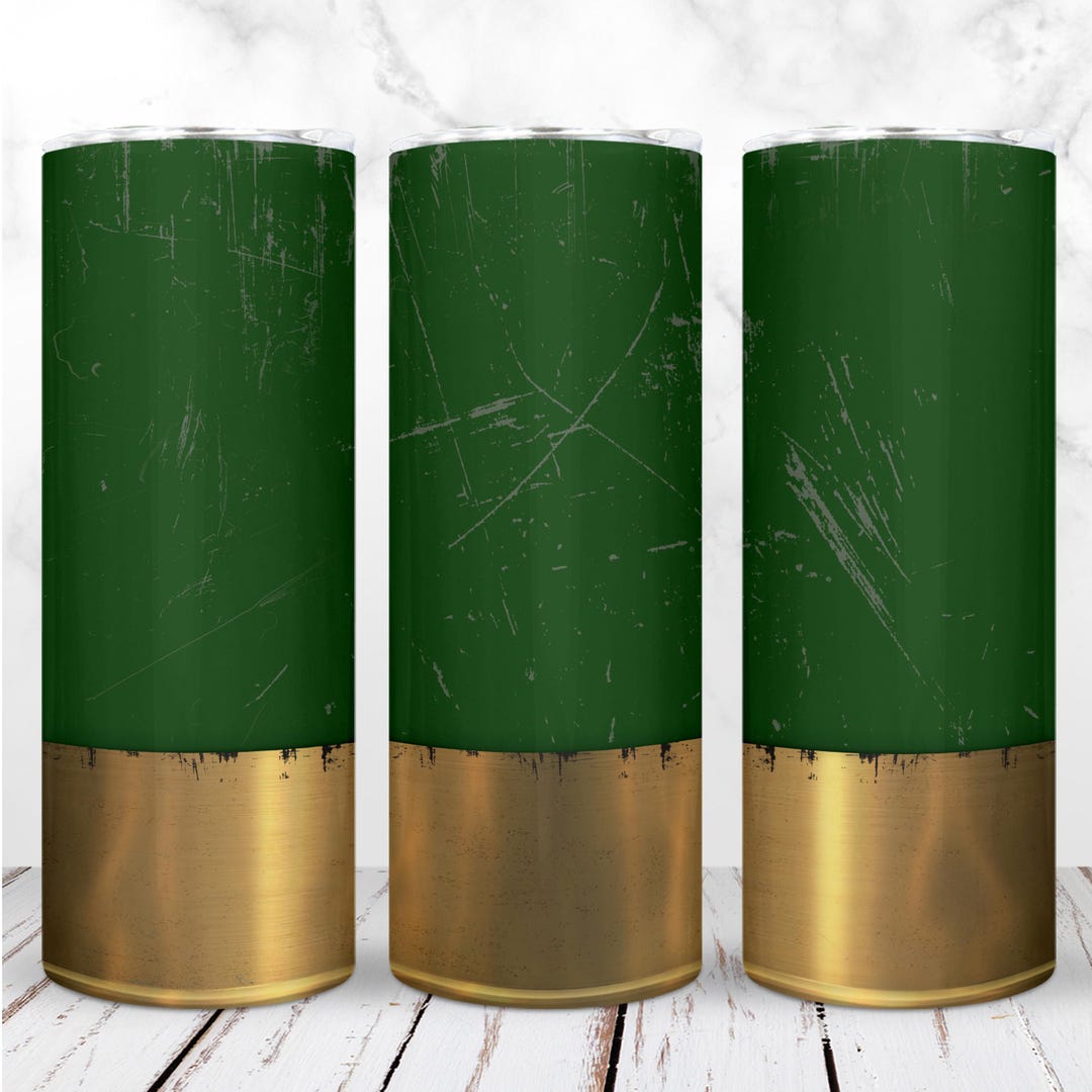Shotgun Shell Tumbler Wrap PNG 20oz Rifle Bullet Green Hunting Gun Ammo ...