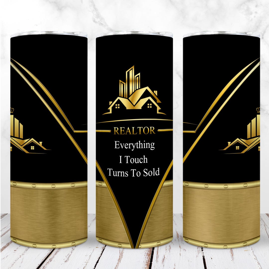 Realtor Tumbler Wrap PNG 20oz Skinny Tumbler Real Estate Agent ...