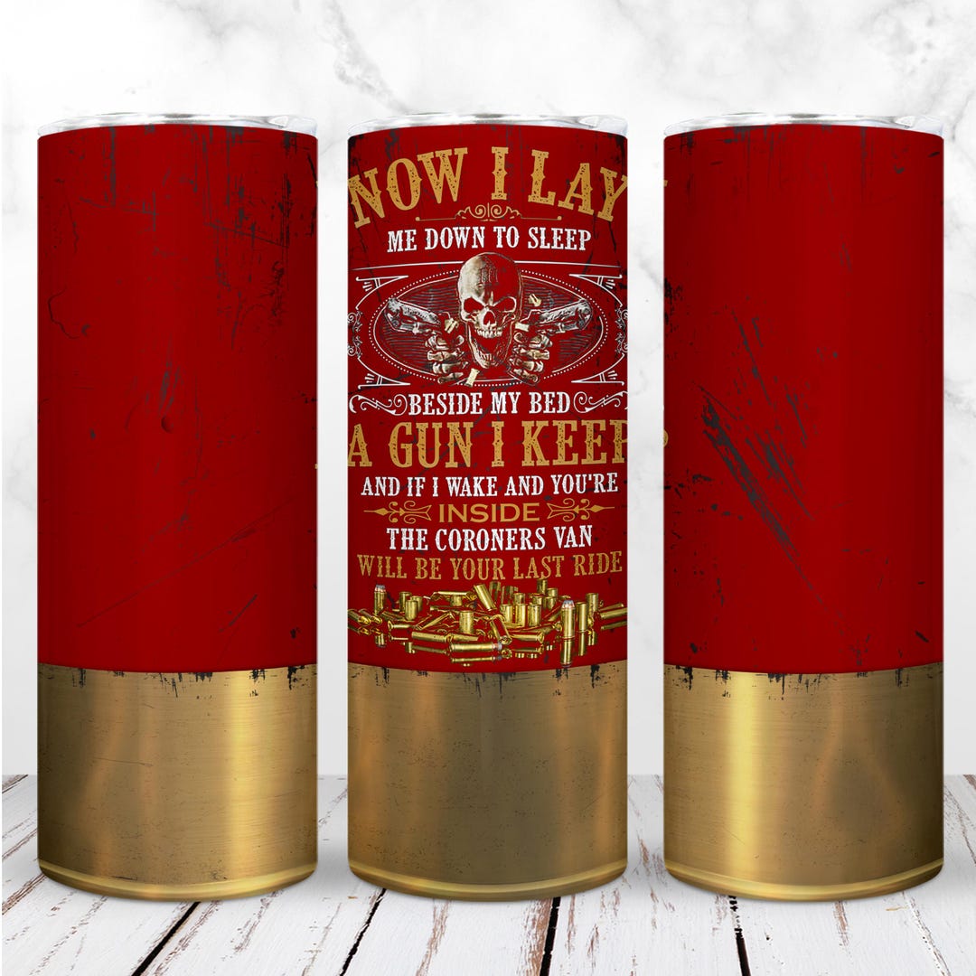 Shotgun Shell Tumbler Wrap PNG 20oz Skinny Tumbler Shotgun Rifle Bullet ...