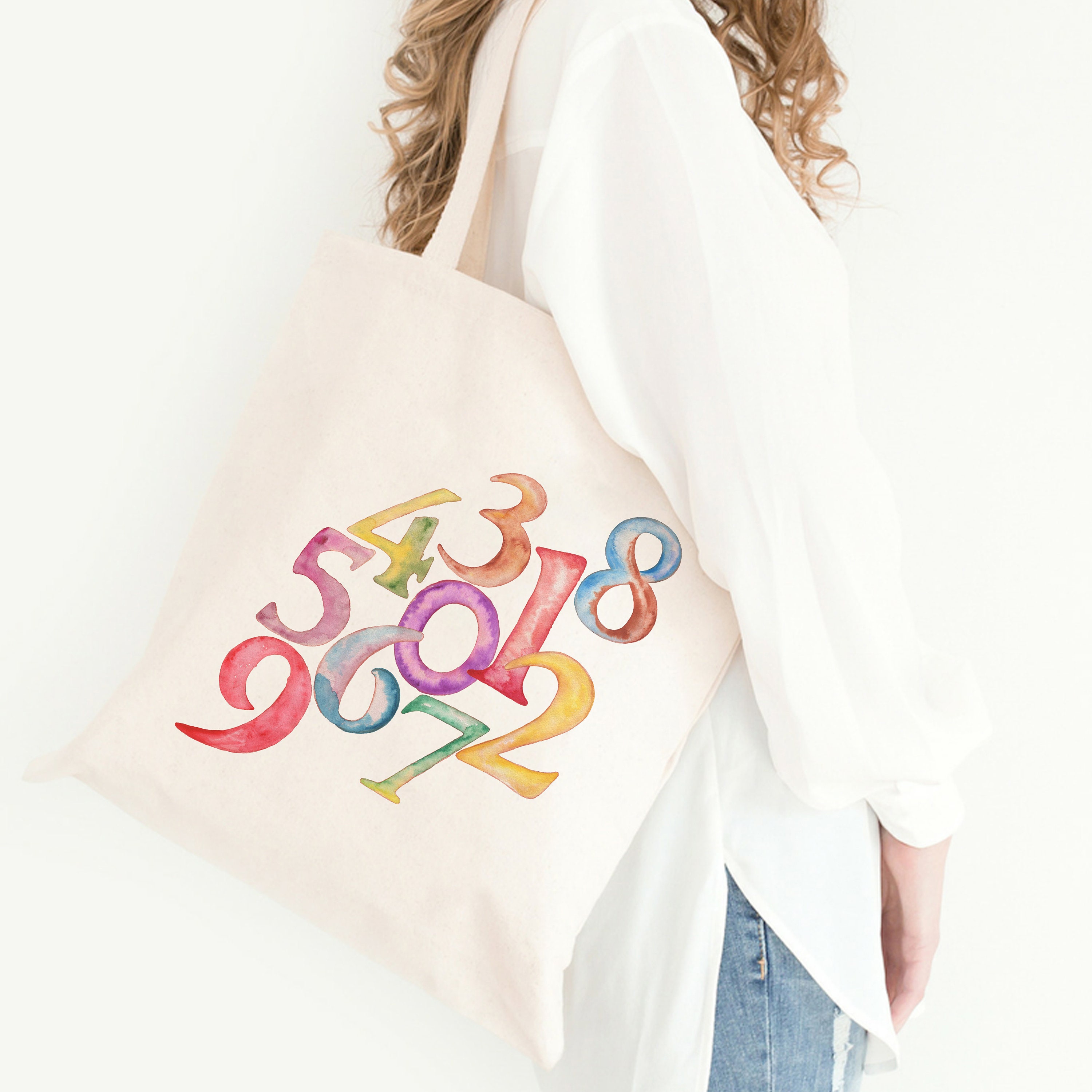 Watercolor Numbers Clipart, Rainbow Numbers, Colorful Illustrations ...