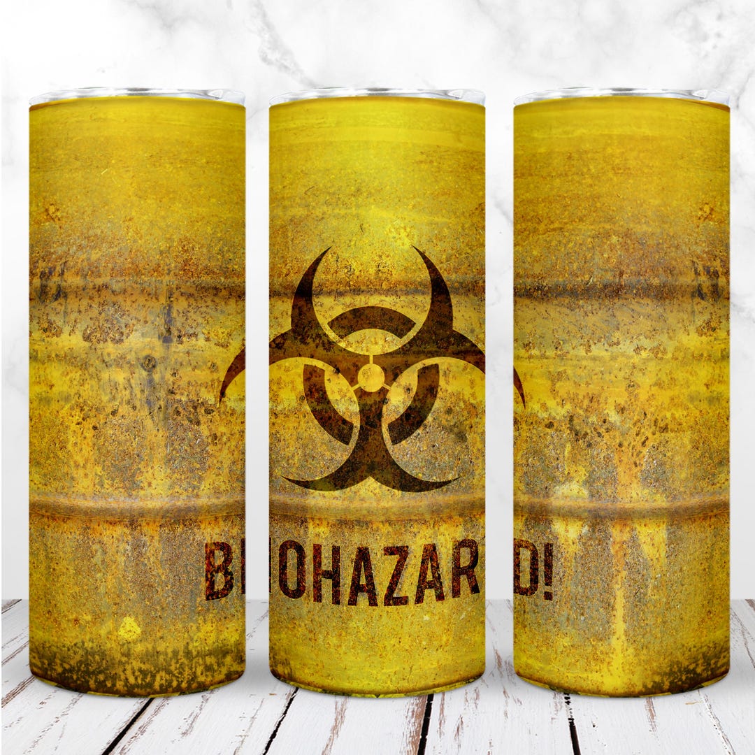 Biohazard Symbol Tumbler Wrap PNG 20oz Skinny Tumbler Toxic Warning ...