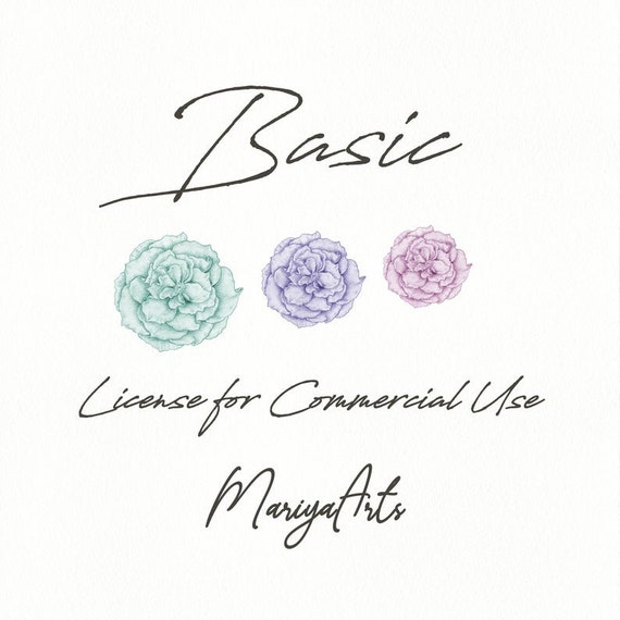 Basic License for Commercial Use for a Single Item No Credit - Etsy