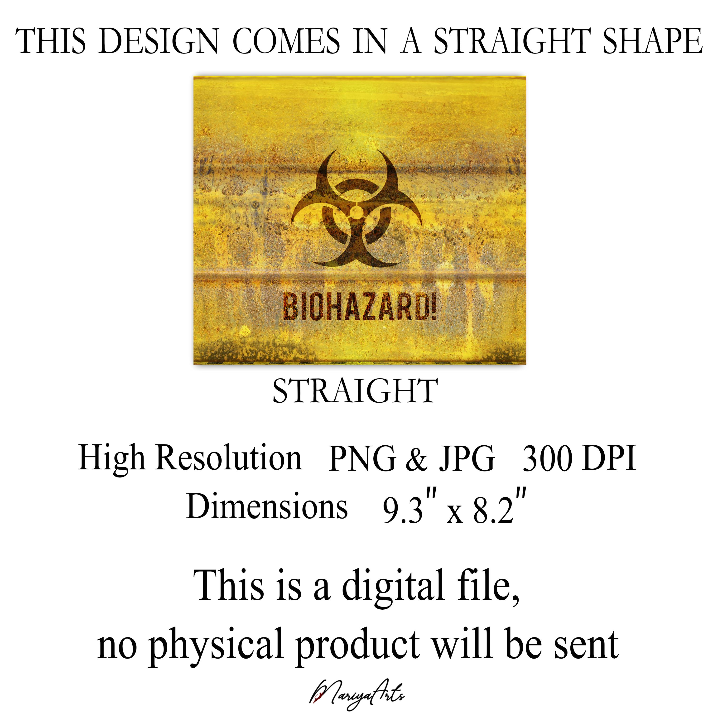 Biohazard Symbol Tumbler Wrap PNG 20oz Skinny Tumbler Toxic Warning ...