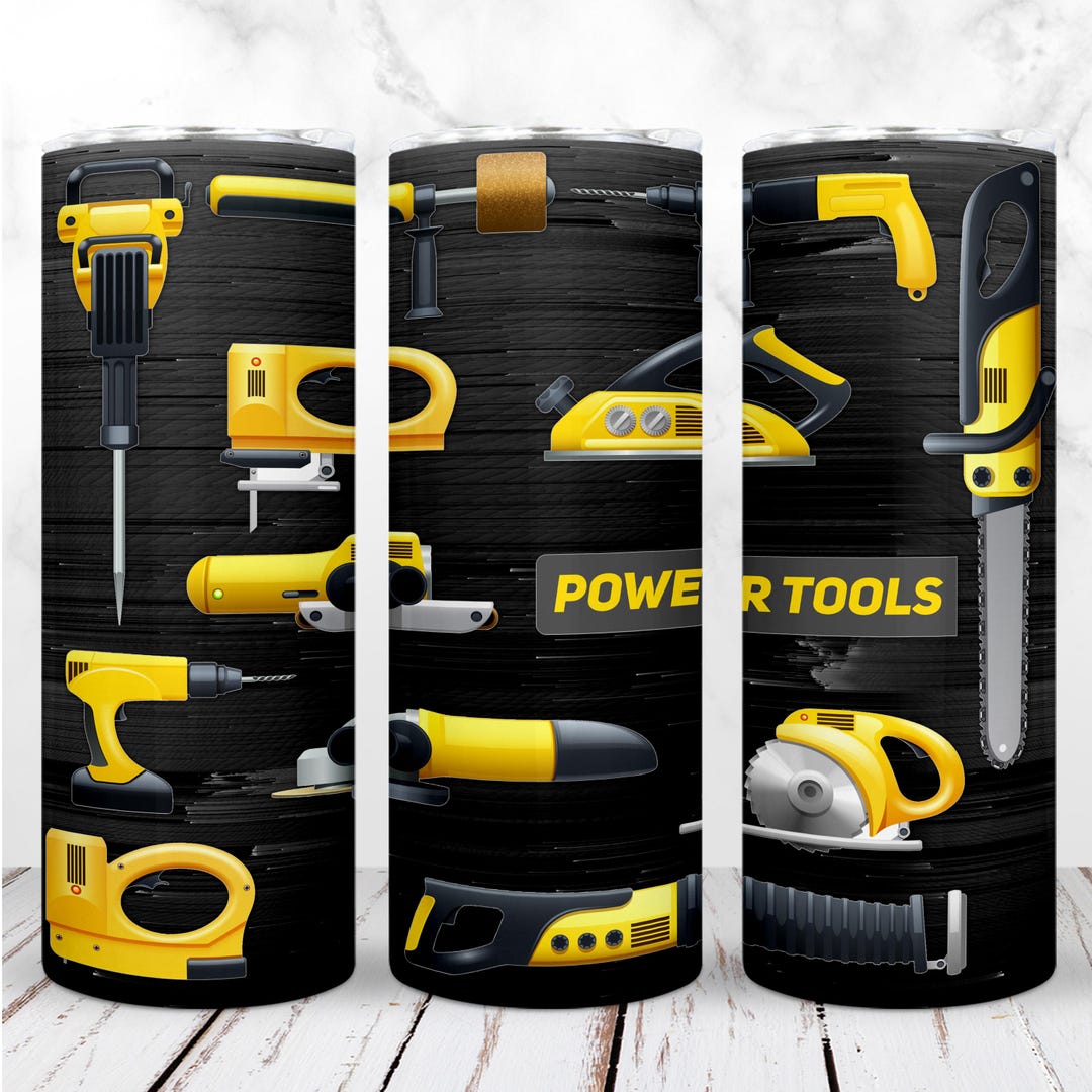 Tool Box Tumbler Wrap 20 Oz Skinny Tumbler Mechanic Handyman Power ...