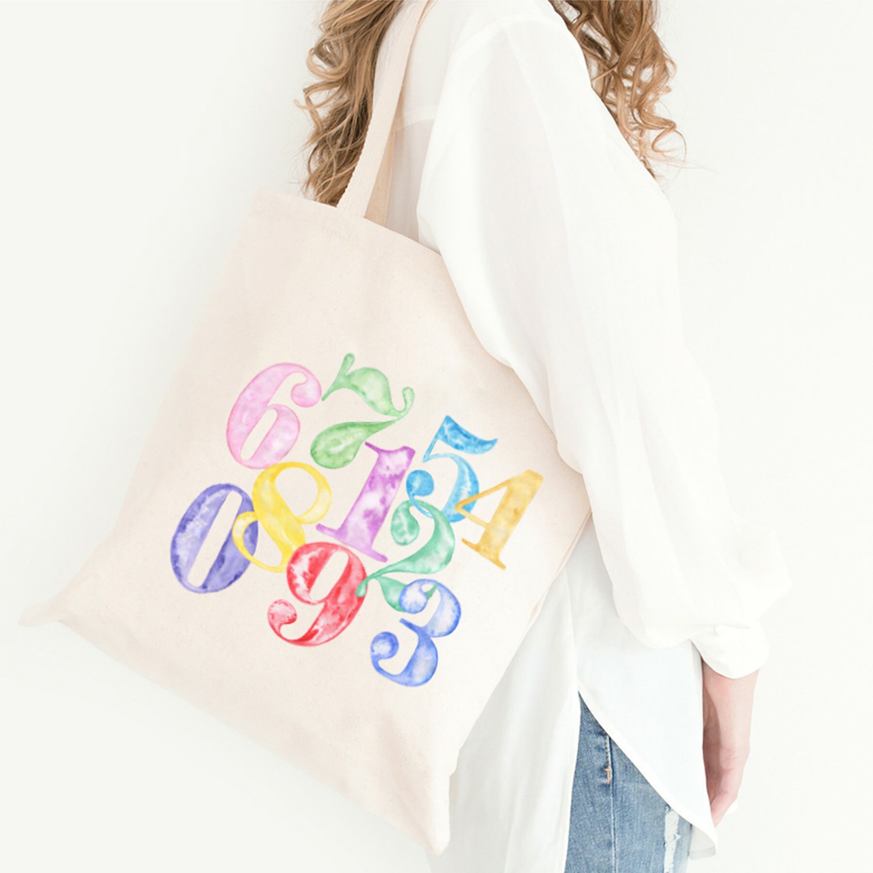 Watercolor Numbers Clipart, Numbers Clip Art Digital Download, Rainbow ...