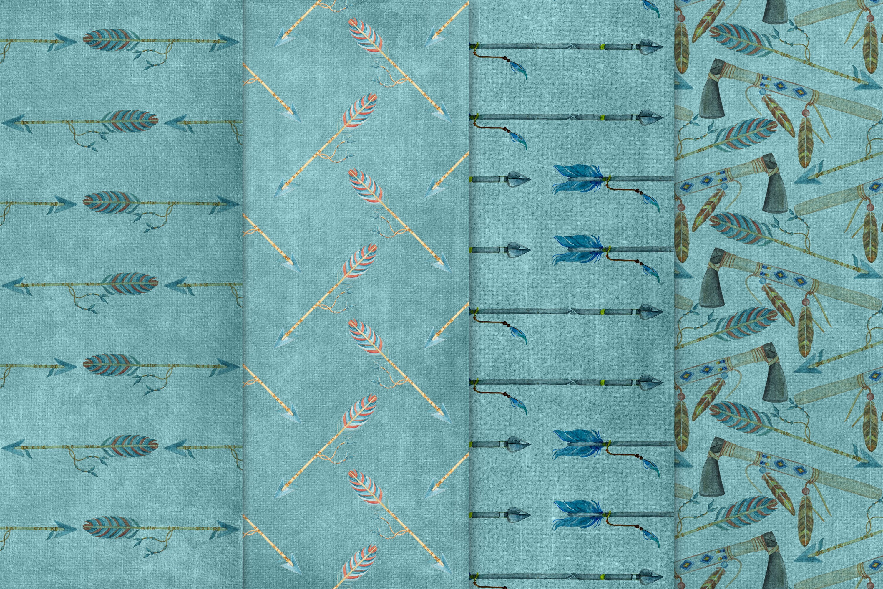 Native American Digital Paper Pack, Seamless Paper, Tribal, Ethnic ...