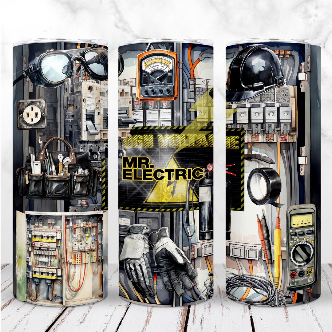 Electrical Engineer Tumbler Wrap PNG 20oz Skinny Tumbler Electrician ...