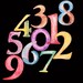 Watercolor Numbers Clipart, Rainbow Numbers, Colorful Illustrations ...