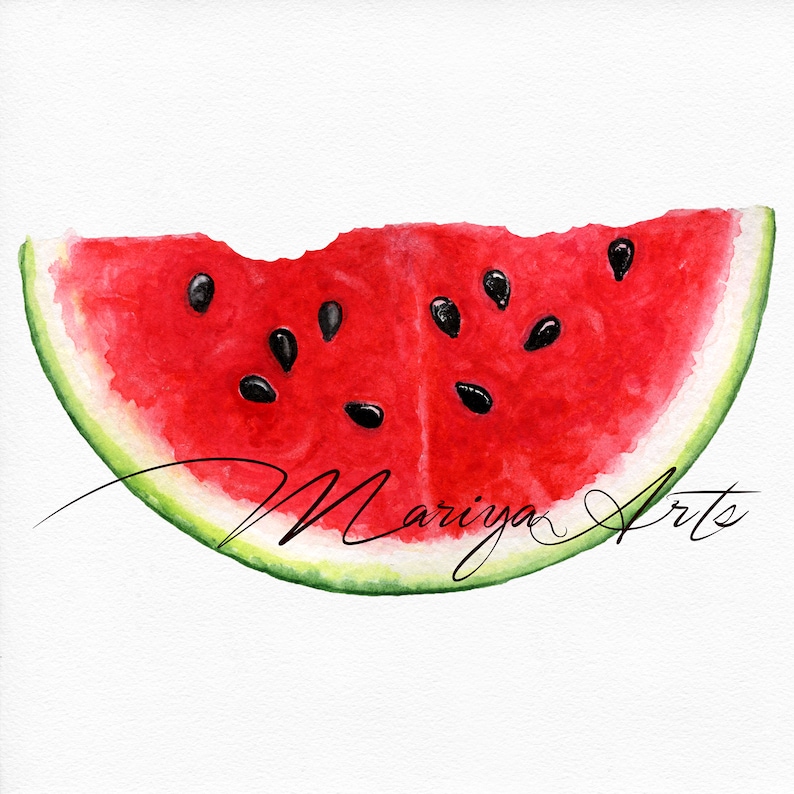 Watermelon Watercolor Clipart Watermelon Clock PNG Watercolor ...