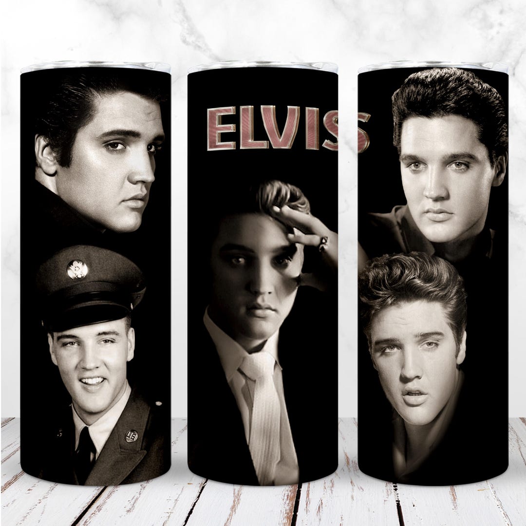 Elvis Tumbler Wrap PNG 20oz Skinny Tumbler the King Rock and Roll Pop ...