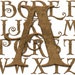 Old Gold English Alphabet and Numbers, Lettering Clipart PNG Latin ...