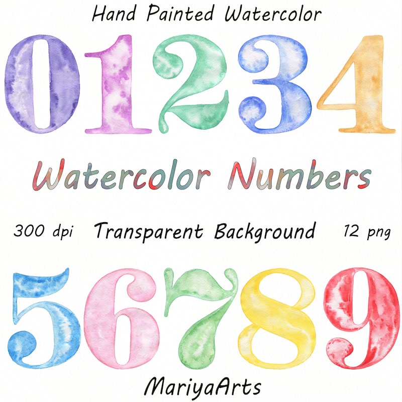 Numbers Clip Art - Etsy