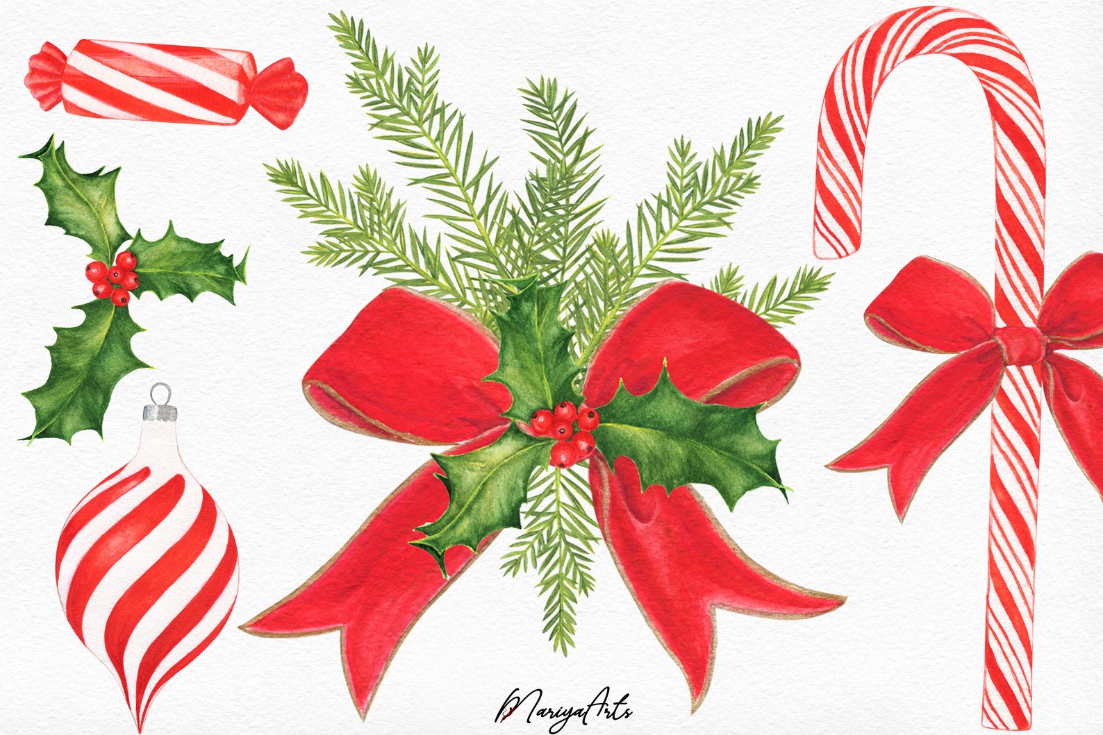 Candy Cane Christmas, Candy Clipart PNG, Candy Cane With Bow, Christmas ...