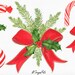 Candy Cane Christmas, Candy Clipart PNG, Candy Cane With Bow, Christmas ...