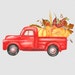 Fall Red Pickup Truck Pumpkin Truck Vintage Red Truck Fall Autumn ...
