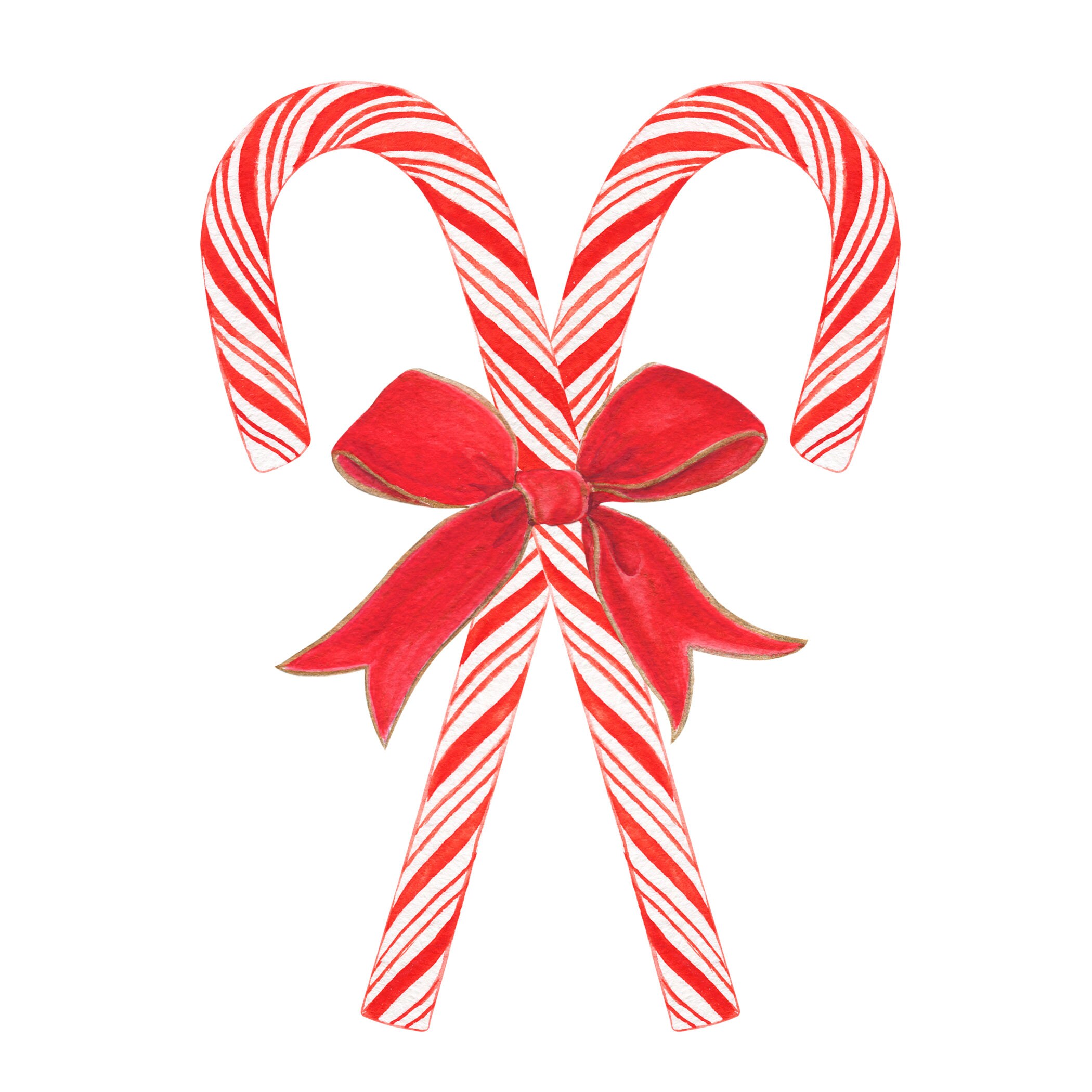 Candy Cane Christmas, Candy Clipart PNG, Candy Cane With Bow, Christmas ...