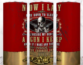 Shotgun Shell Tumbler Wrap PNG 20oz Skinny Tumbler Shotgun Rifle Bullet ...