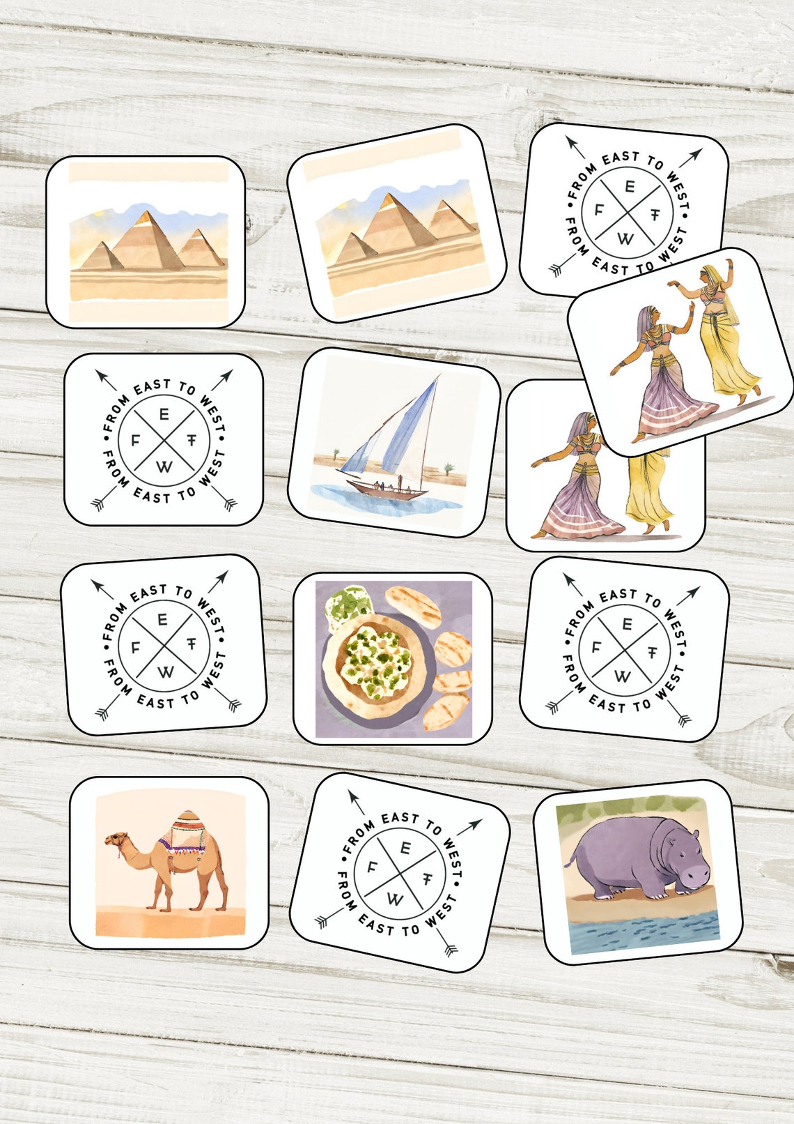 Memory Game Egypt | Memory Cards Montessori | Educational Printables ...