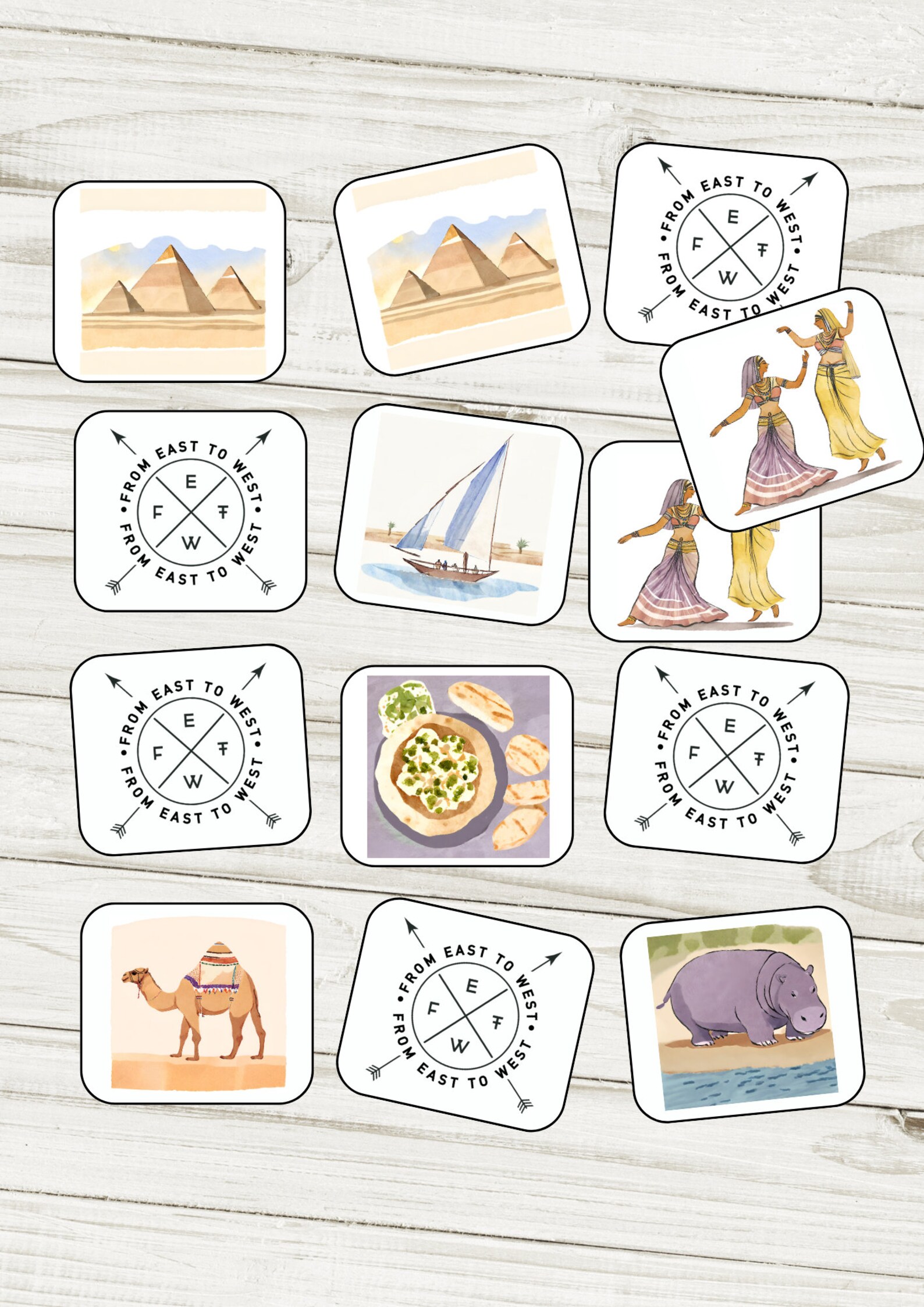 Memory Game Egypt | Memory Cards Montessori | Educational Printables ...
