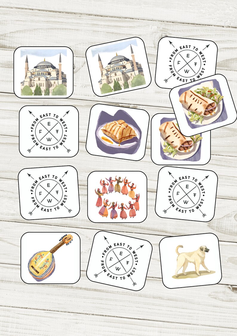 Memory Game Türkiye | Memory Cards Montessori | Educational Printables ...