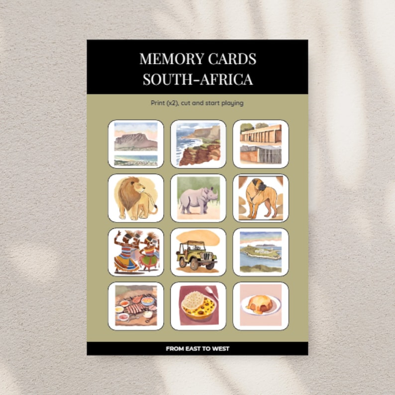 Memory Game South Africa | Memory Cards Montessori | Educational ...