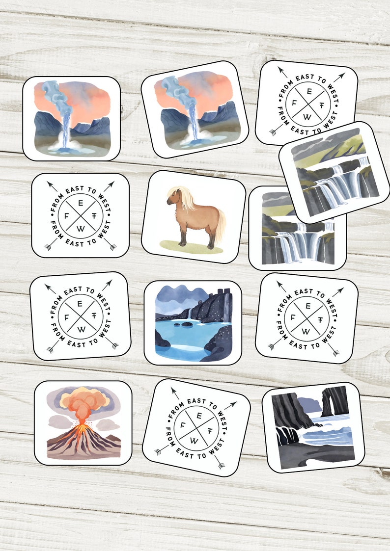 Memory Game Iceland | Memory Cards Montessori | Educational Printables ...